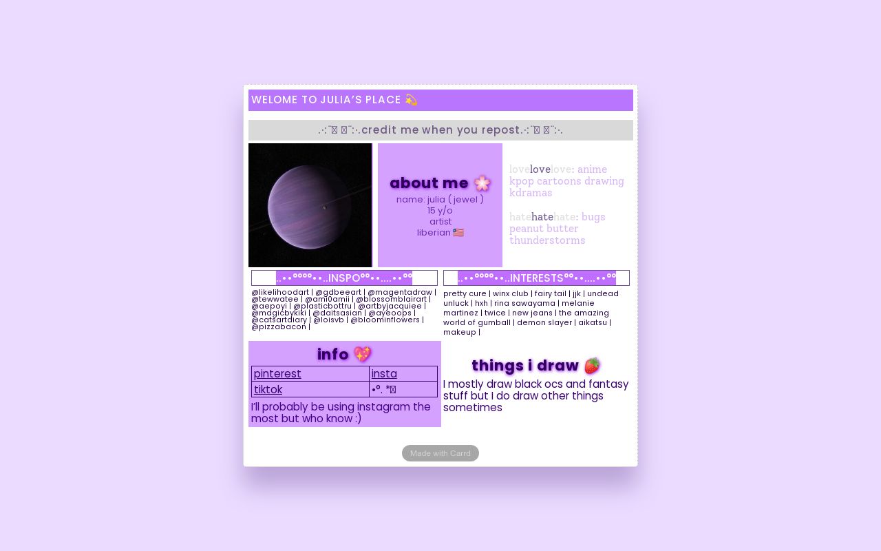 Jooleeuh's carrd